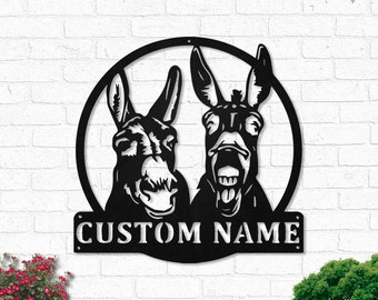 Donkey Metal Sign | Etsy