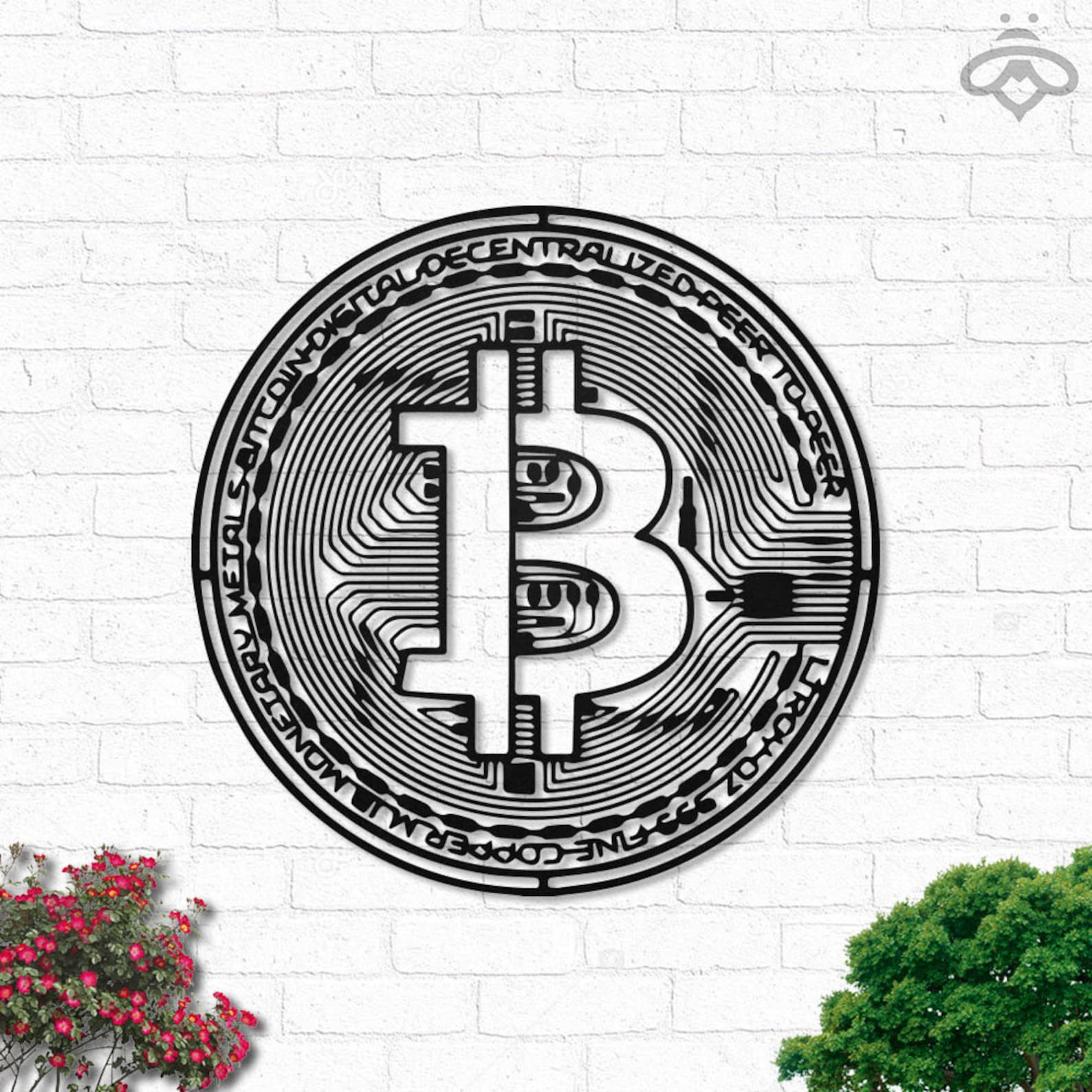 Bitcoin Metal Wall Art With Led Lights Coin Lover Black Sign | Etsy