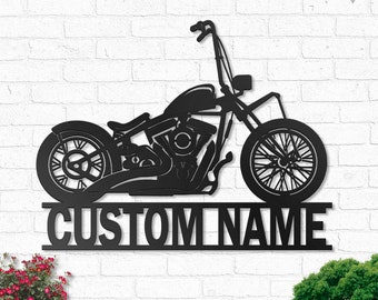Metal Name Sign Motorcycle | Etsy