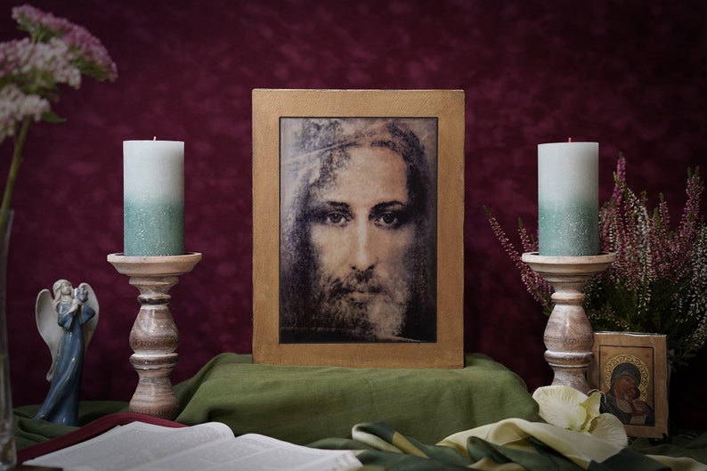 Icon JESUS CHRIST Shroud of Turin Hand Made Ikonen Icoon Ikone - Etsy