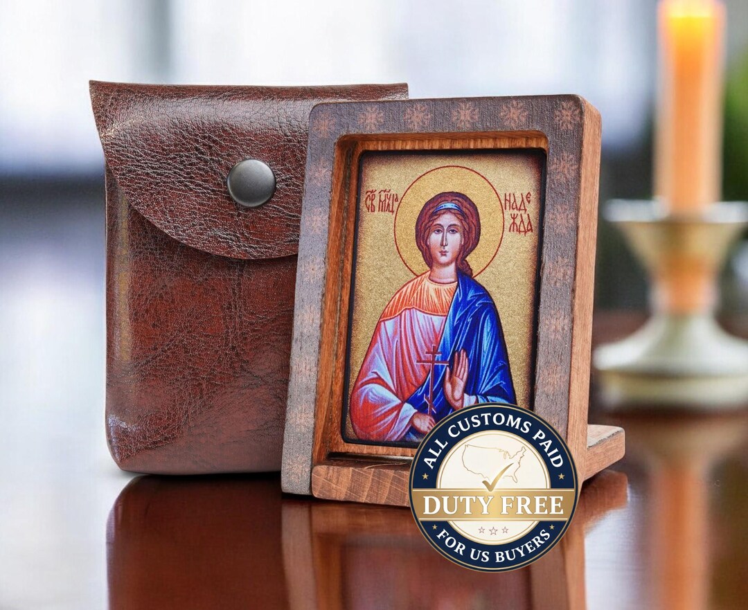 Icon Travel SAINT HOPE Hand Made Perfect Present, Religious Picture ...