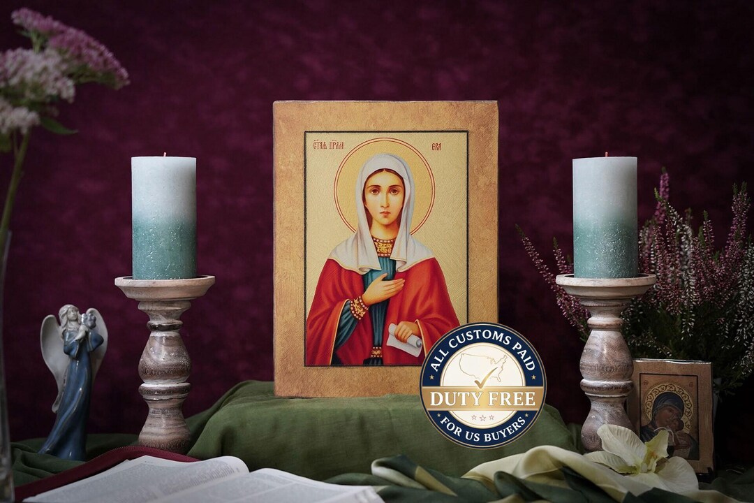 Icon Saint Eve Hand Made Icoon Ikone Icona Perfect Present, Religious ...