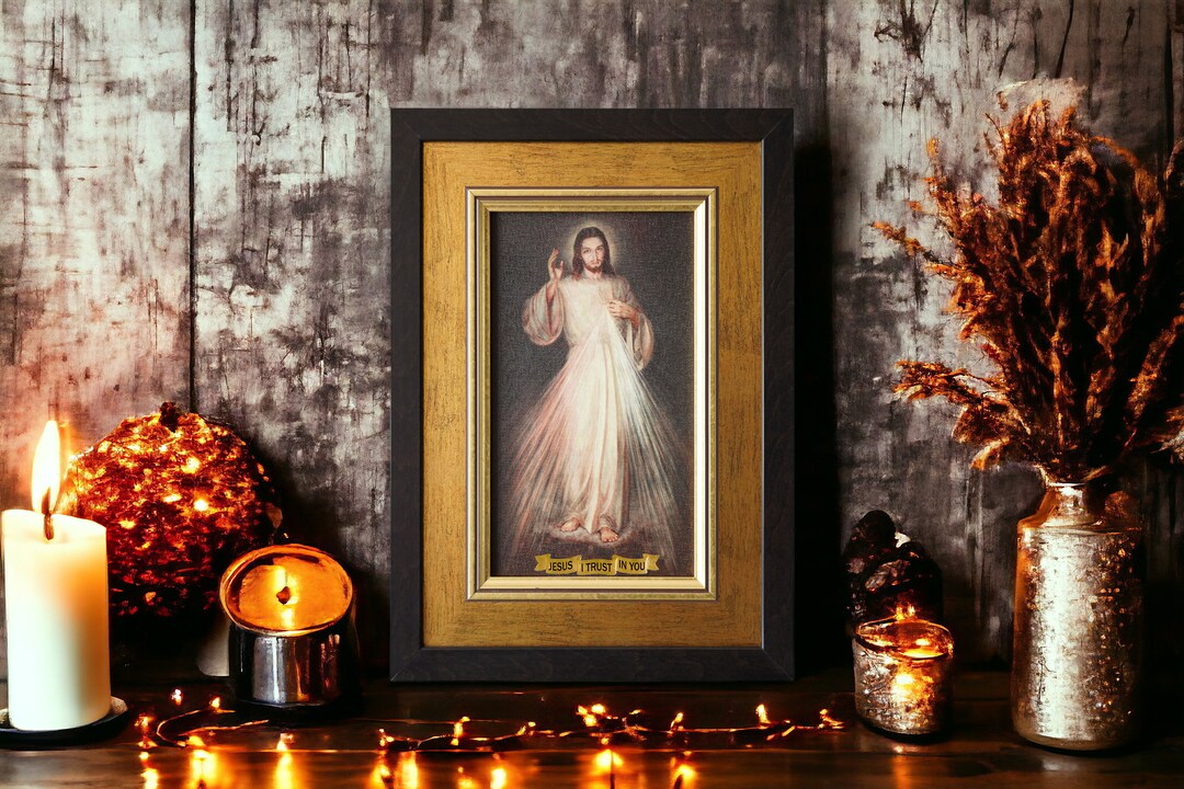 Painting Jesus, I Trust You Divine Mercy Hand Made Image Bild - Etsy
