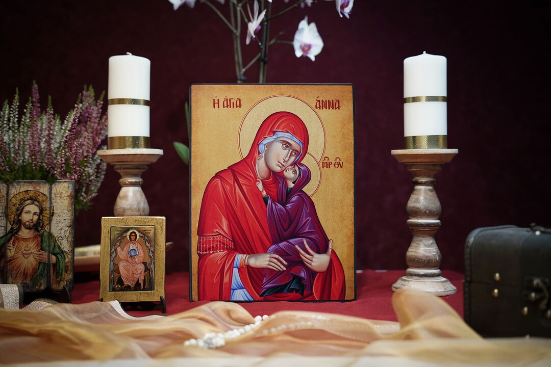 Icon Saint Anna Hand Made Ikonen Icoon Ikone Handmade Icon, Perfect ...