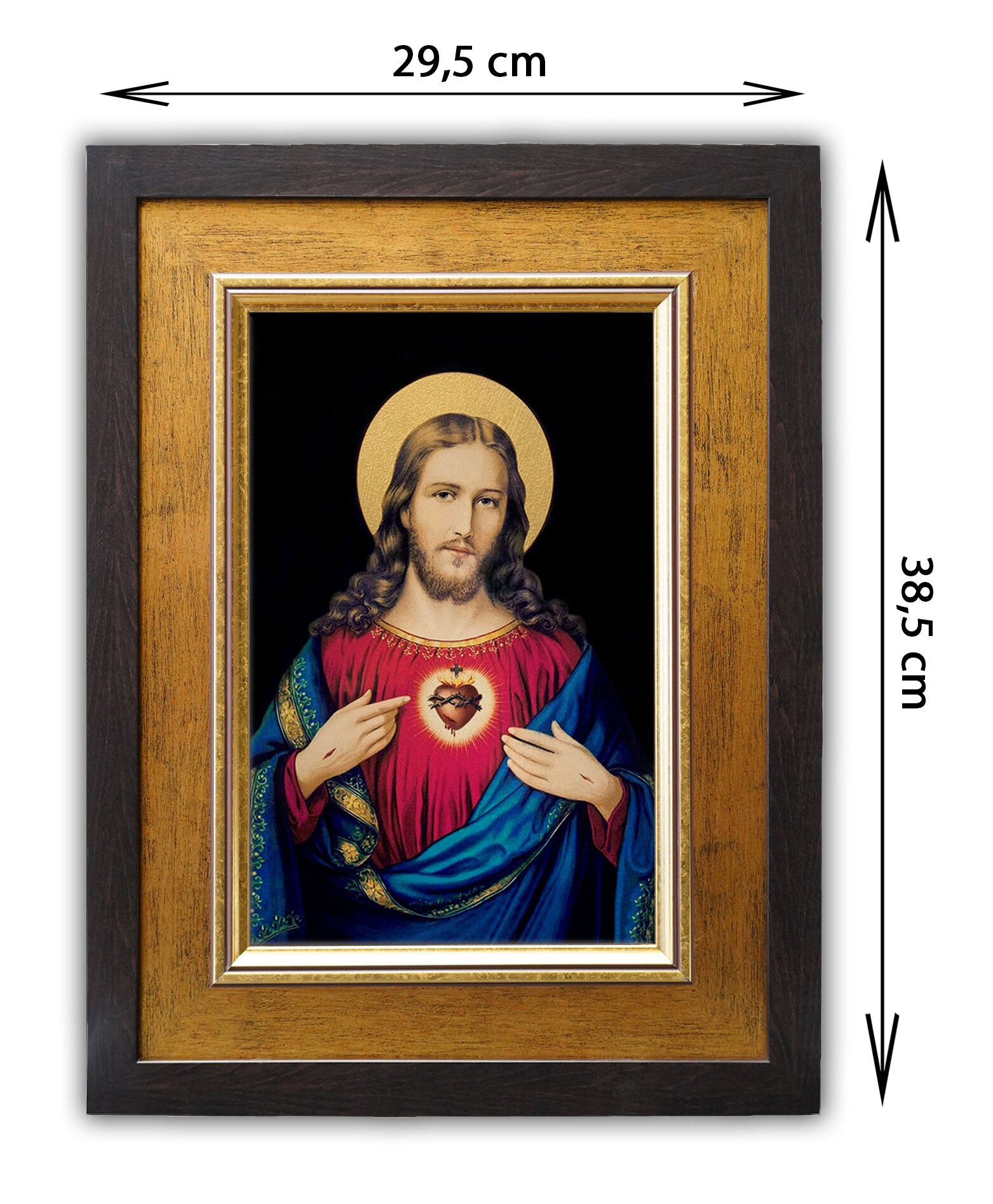 Painting Heart of Jesus Hand Made Image Bild изображение - Etsy