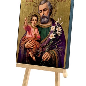 Icon SAINT JOSEPH Hand Made Ikonen Icoon Ikone Patron Perfect Present ...