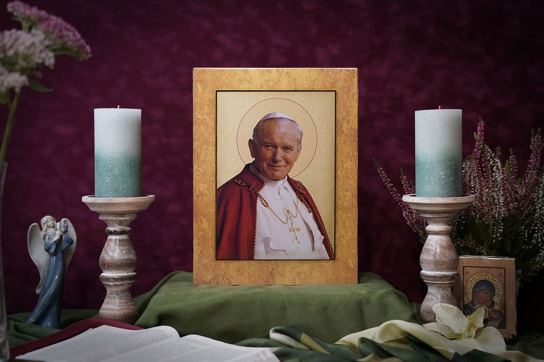 Icon Saint John Paul II Hand Made Ikonen Icoon икона Saint François ...
