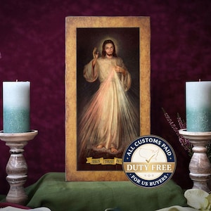 Icon JESUS CHRIST MERCIFUL Divine Mercy Hand Made Perfect Present ...
