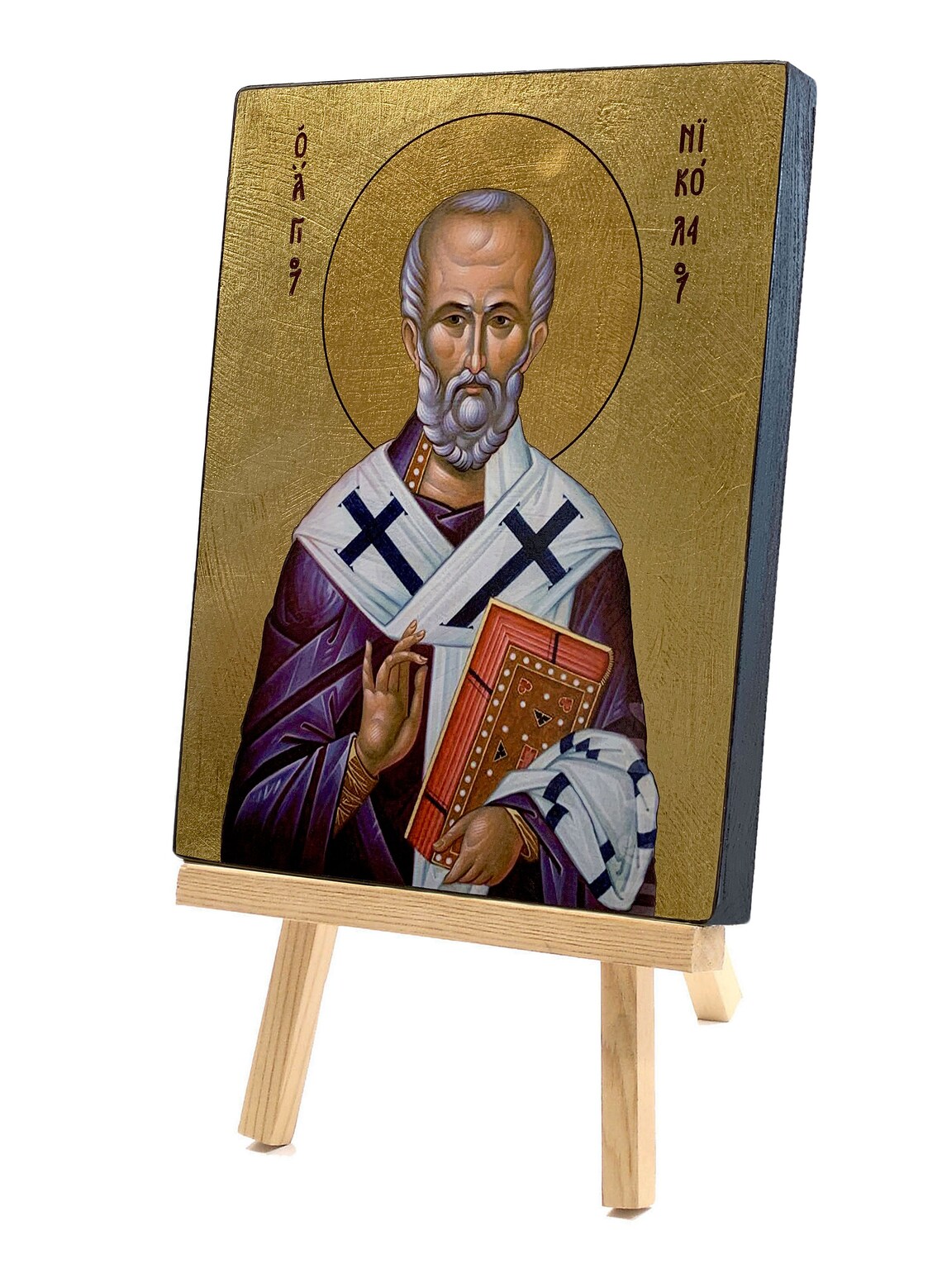 Ikone Heilige NIKOLAUS Handgemachte Icon Saint NICHOLAS Icoon - Etsy