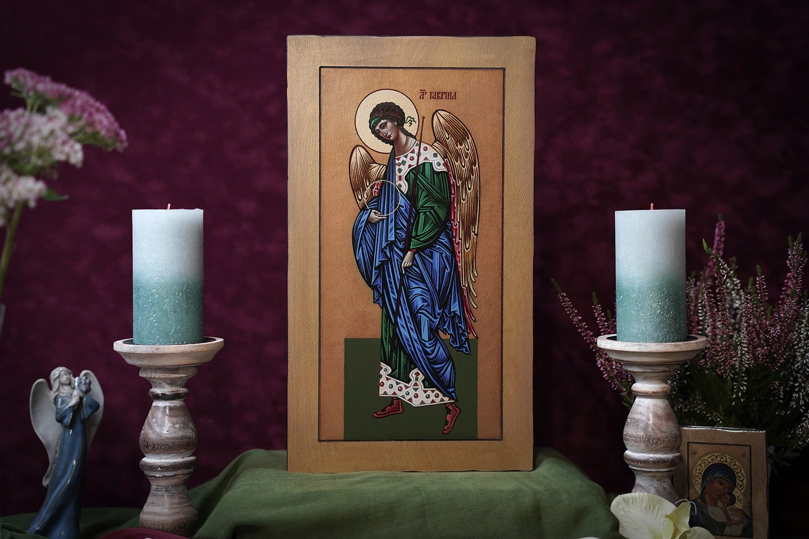 Icon Archangel Gabriel Hand Made Perfect Present Religious - Etsy