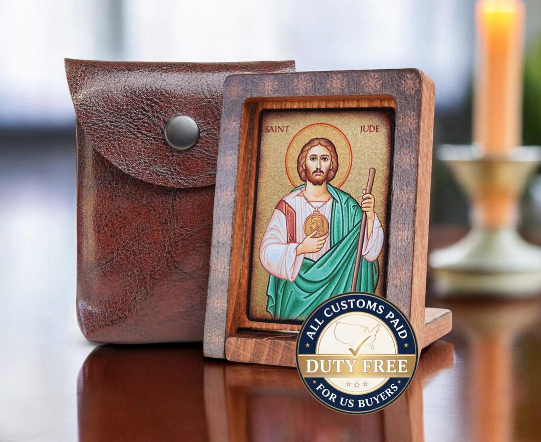 Icon Travel SAINT JUDE THADDEUS Hand Made Perfect Present, Religious ...
