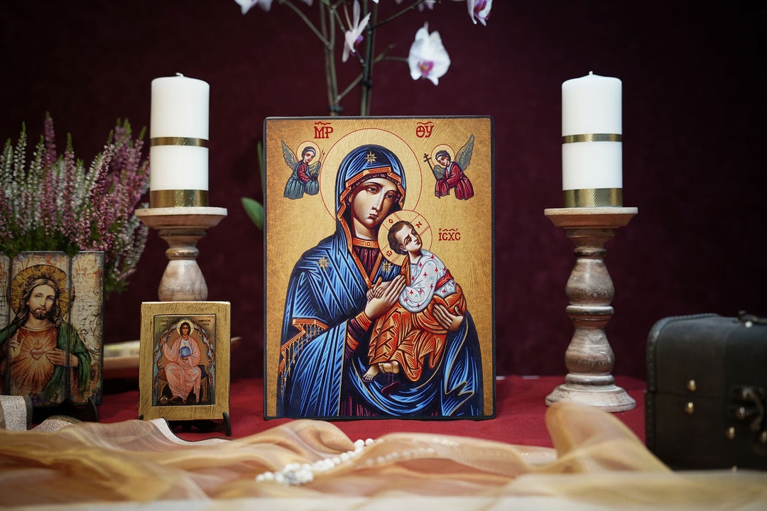 Icon Lady of Perpetual Help Hand Made Ikonen Icoon икона Holy Mary ...