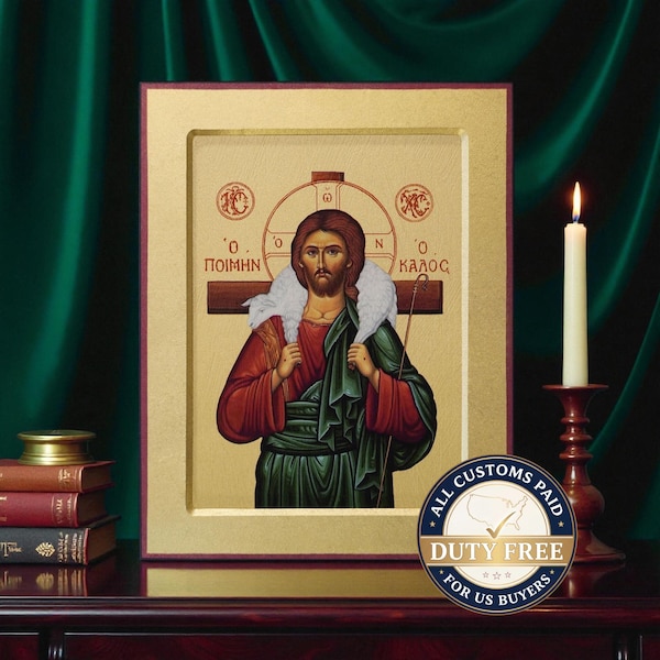 Christ Good Shepherd Icon - Etsy