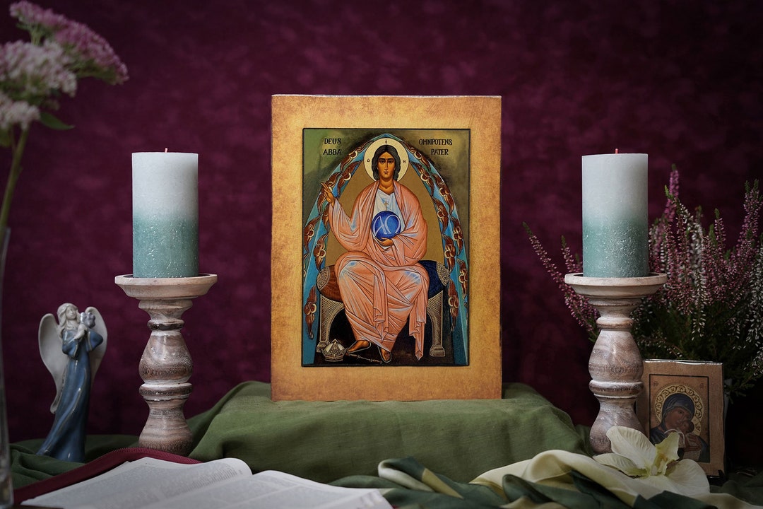 Icon GOD THE FATHER Hand Made Ikonen Icoon Ikone Handmade Icon, Perfect ...