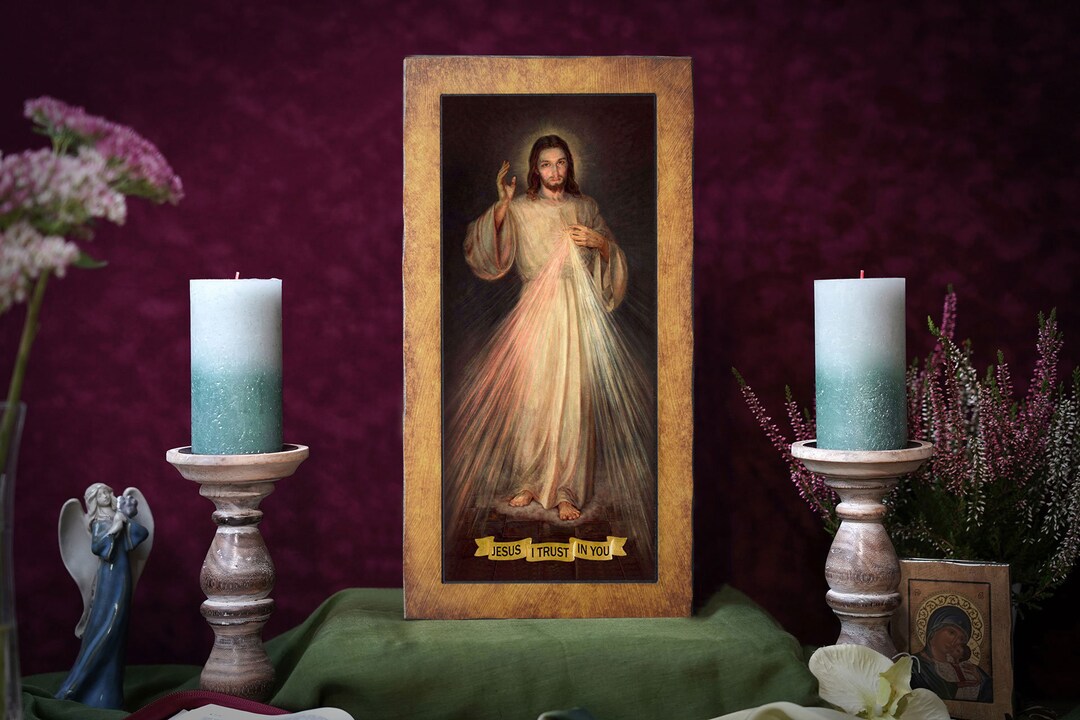 Icon JESUS CHRIST MERCIFUL Divine Mercy Hand Made Perfect Present ...