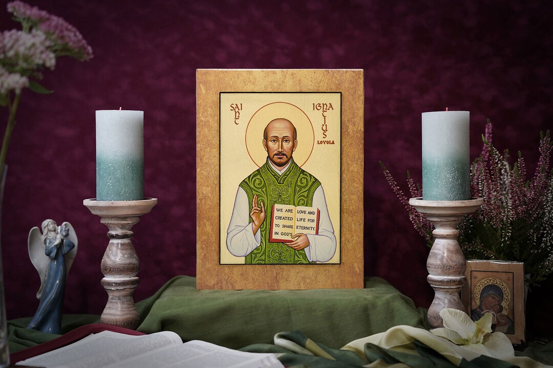 Icon Saint Ignatius of Loyola, Hand Made Ikonen Icoon Ikone Perfect ...