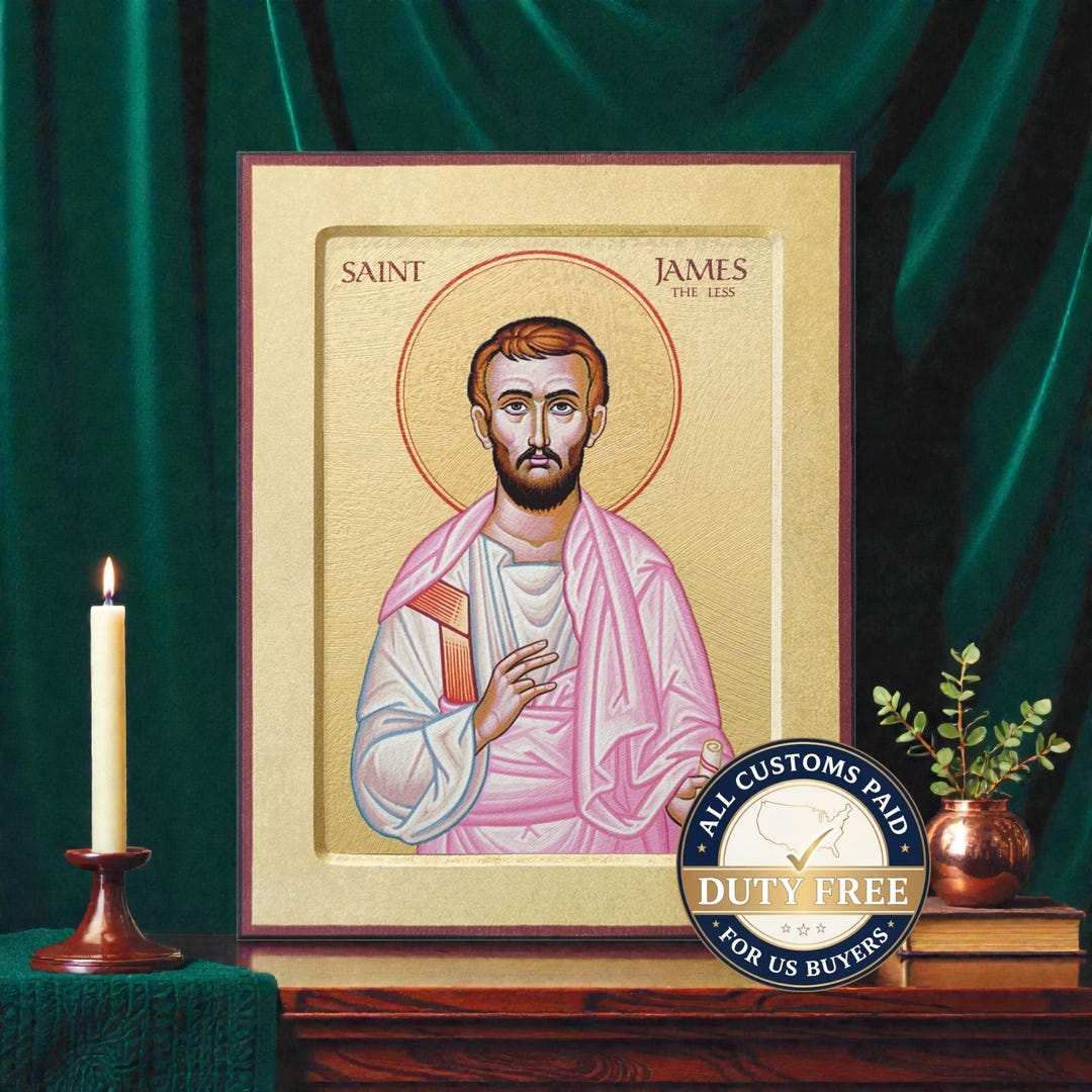 SAINT JAMES Icon | First Holy Communion Gift for Boy - Etsy