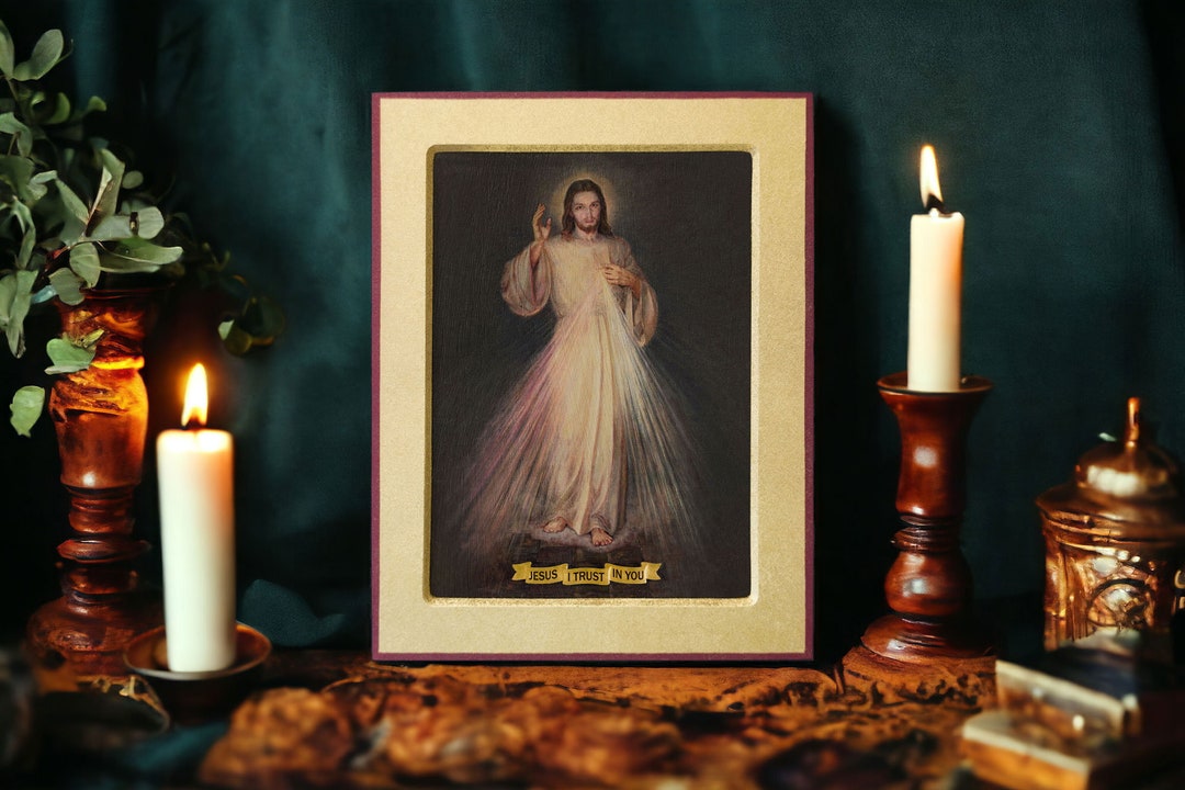 Icon JESUS CHRIST MERCIFUL Hand Made Ikonen Icoon Ikone Perfect Present ...