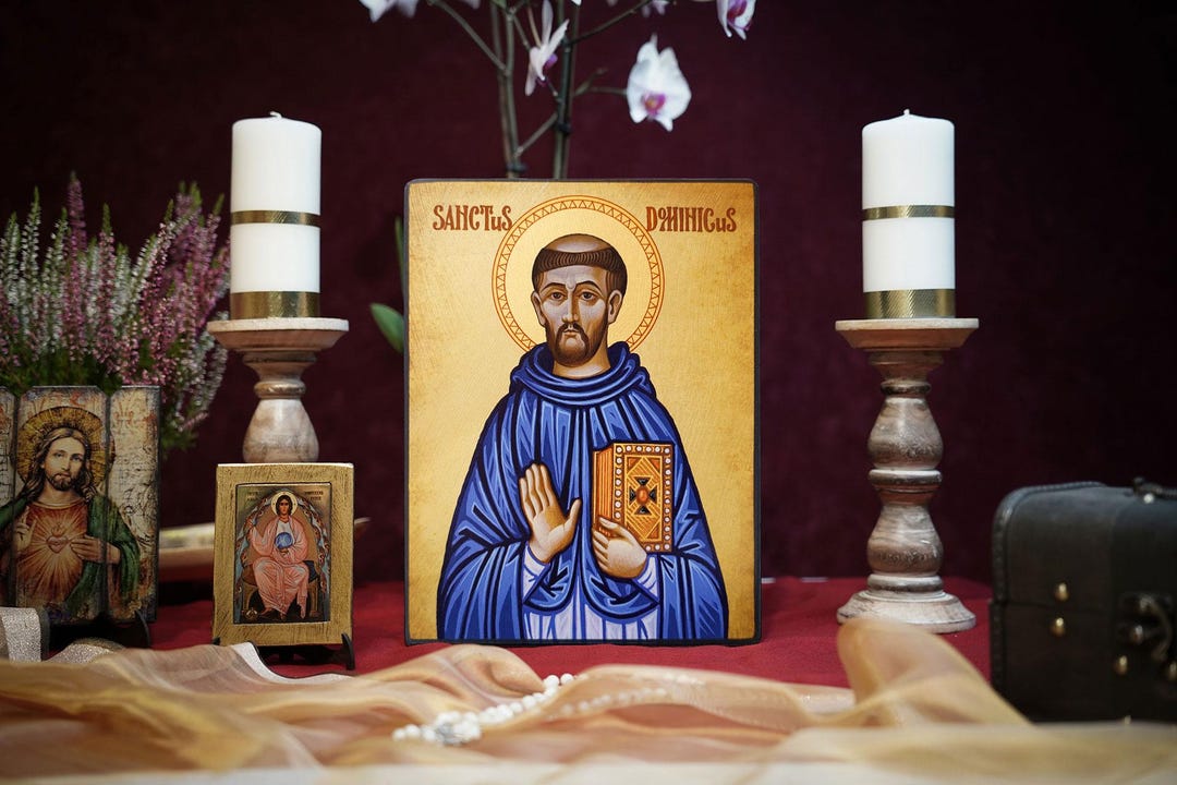 Icon SAINT DOMINIC Hand Made Ikonen Icoon Ikone Patron Handmade Icon ...
