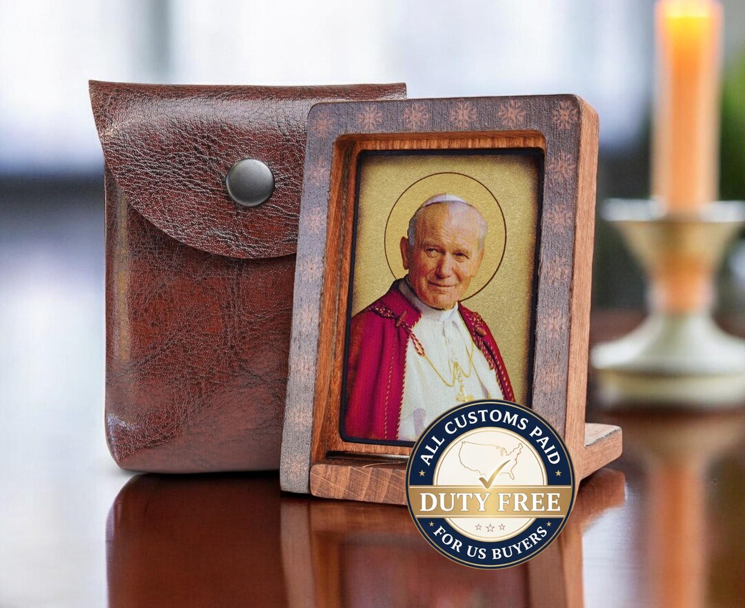 Icon Travel Saint JOHN PAUL II Hand Made, Perfect Present, Religious ...