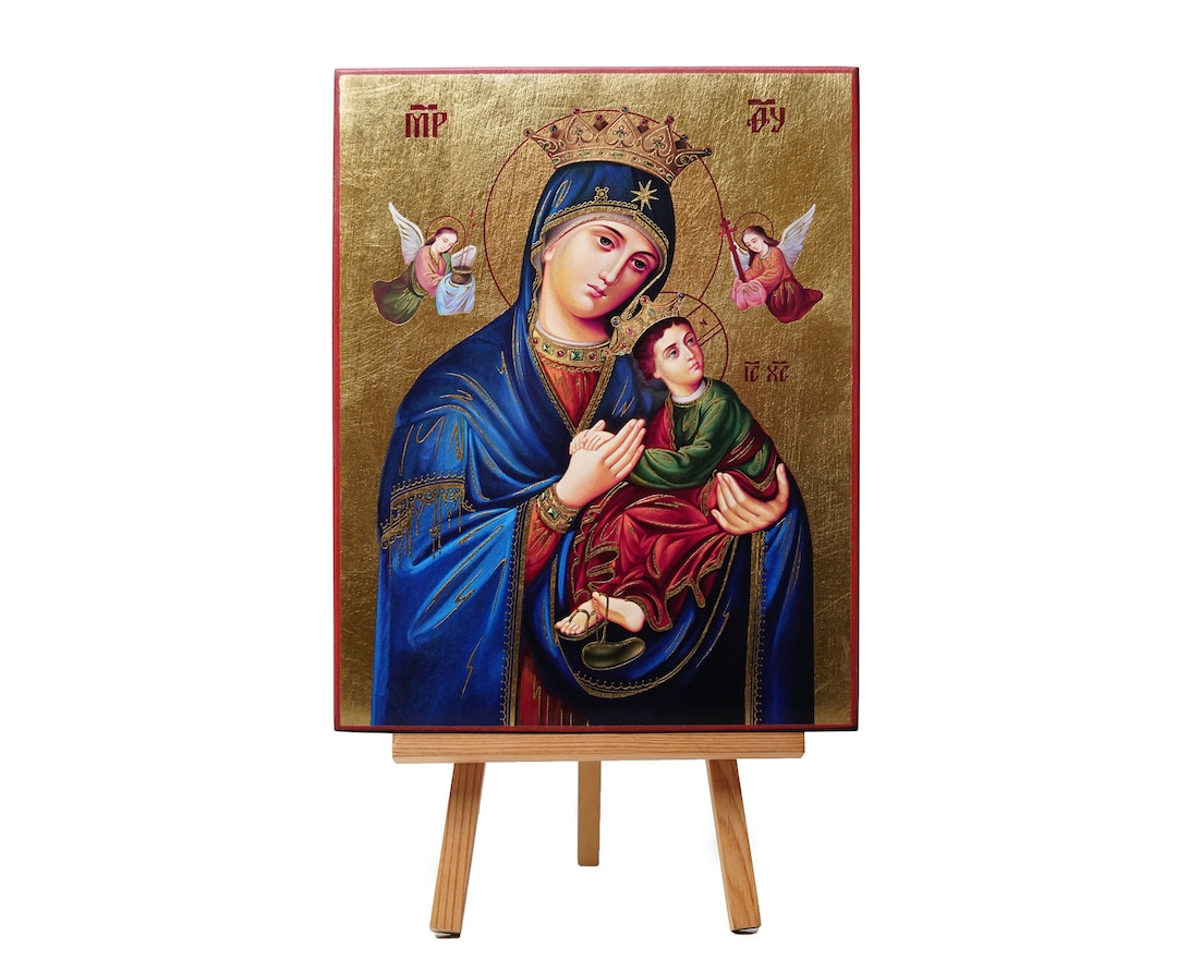 Icon Our Lady of Perpetual Help 7,9 X 9,8 / 20 X 25 Cm Ikone Handmade ...