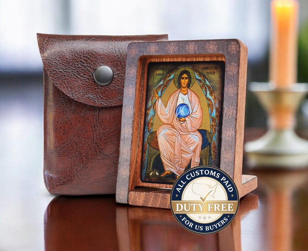Icon Travel GOD THE FATHER Hand Made Perfect Present, Religious Picture ...