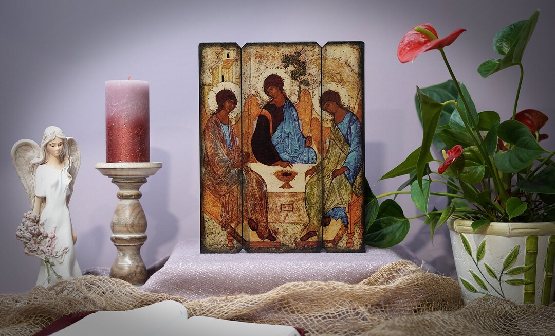 Icon Holy Trinity Hand Made Ikonen Icoon Ikone Perfect Present ...
