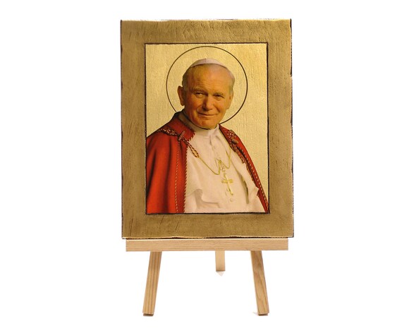 Icon Saint John Paul II Hand made Ikonen Icoon икона Saint | Etsy