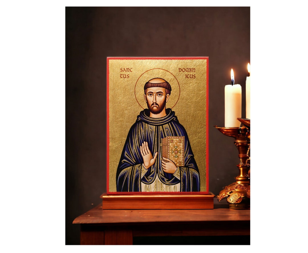 Icon Saint Dominic 6 X 8" / 15 X 20 Cm Handmade Icon, Perfect Present ...
