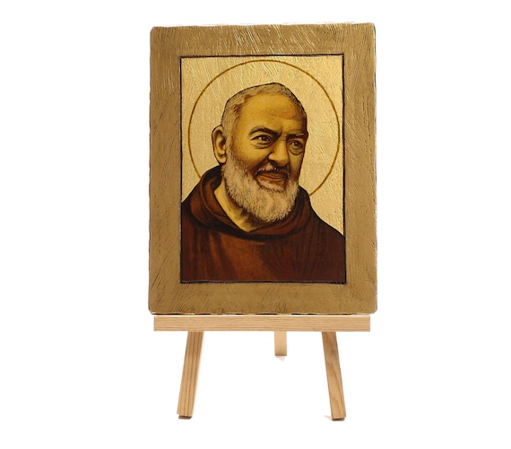 Icon FATHER PIO Hand Made Ikonen Icoon икона Padre Pio Sao Pio | Etsy