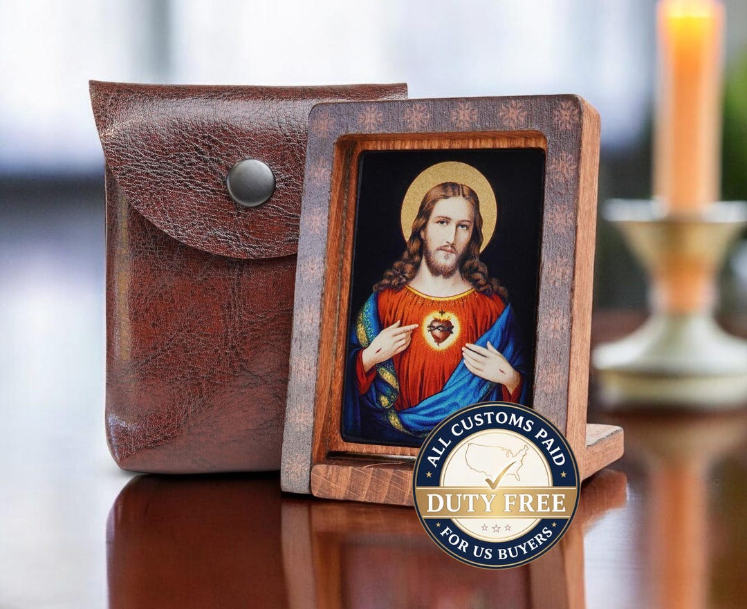 Icon Travel HEART OF JESUS Hand Made Ikonen Icoon Ikone, Handmade Icon ...