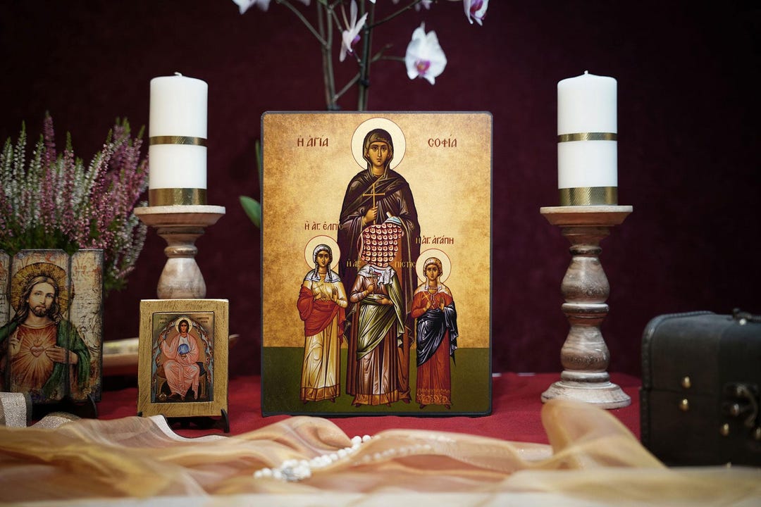 Icon Saint Sophia Hand Made Ikonen Icoon Ikone Patron Perfect Present ...