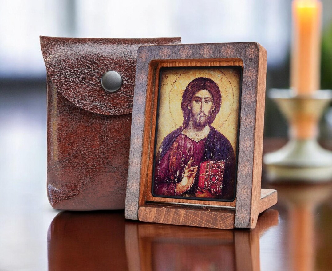 Icon Travel JESUS CHRIST PANTOCRATOR Hand Made Perfect Present ...