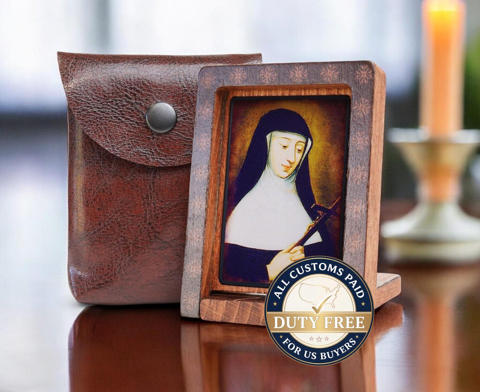 Icon Travel SAINT ALICE Hand Made, Perfect Present, Religious Picture ...