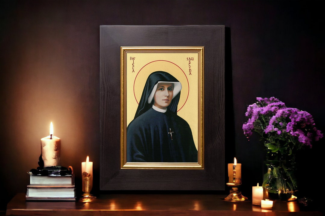 Painting Saint Faustina Hand Made Image Bild Handmade Icon, Perfect ...