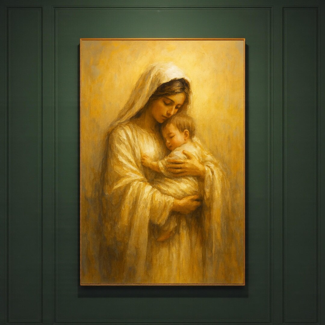 VIRGIN MARY With Jesus Child DIGITAL Download | Catholic Art ...