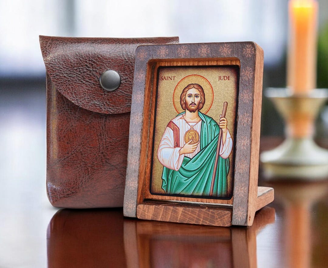 Icon Travel SAINT JUDE THADDEUS Hand Made Perfect Present, Religious ...