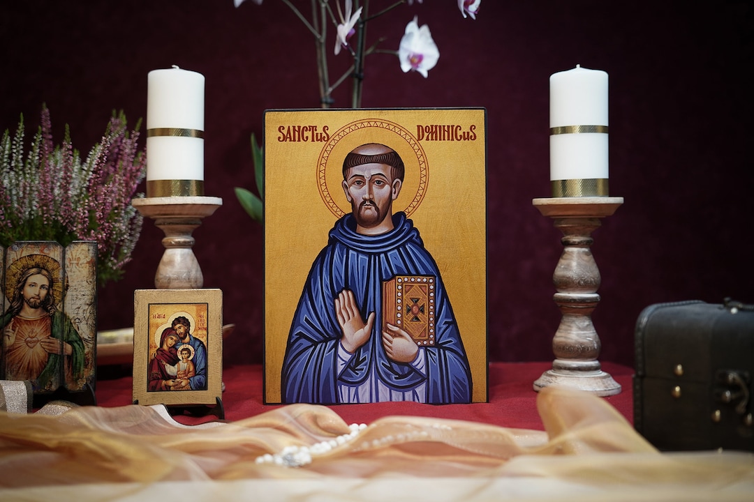 Icon SAINT DOMINIC Hand Made Ikonen Icoon Ikone Patron Handmade Icon ...