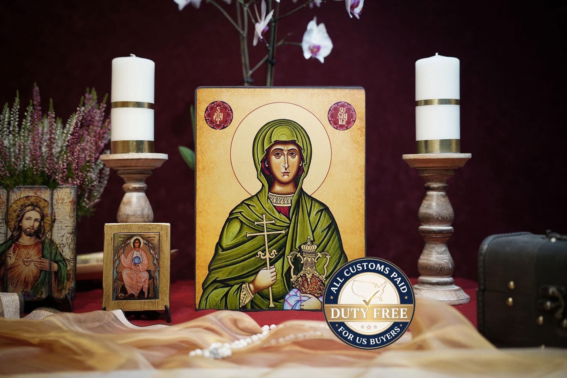 Icon Saint Susanna Hand Made Ikonen Icoon Ikone Handmade Icon, Perfect ...