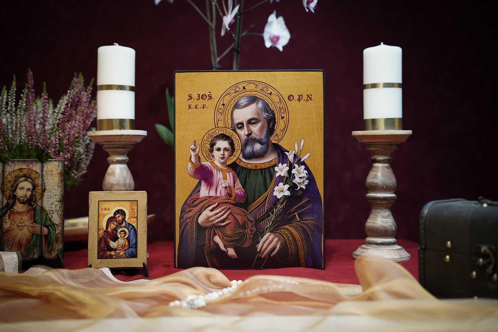 Icon SAINT JOSEPH Hand Made Ikonen Icoon икона Святой Иосиф - Etsy