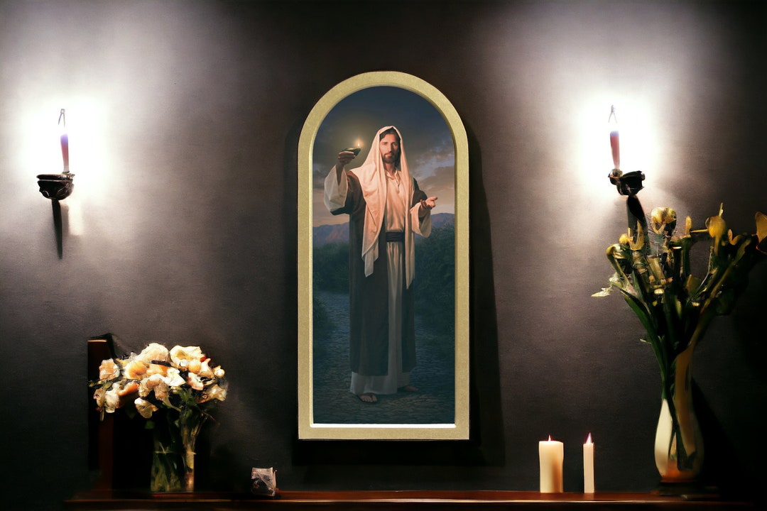 Painting Lord Jesus With Light Hand Made Image Bild Perfect Present ...