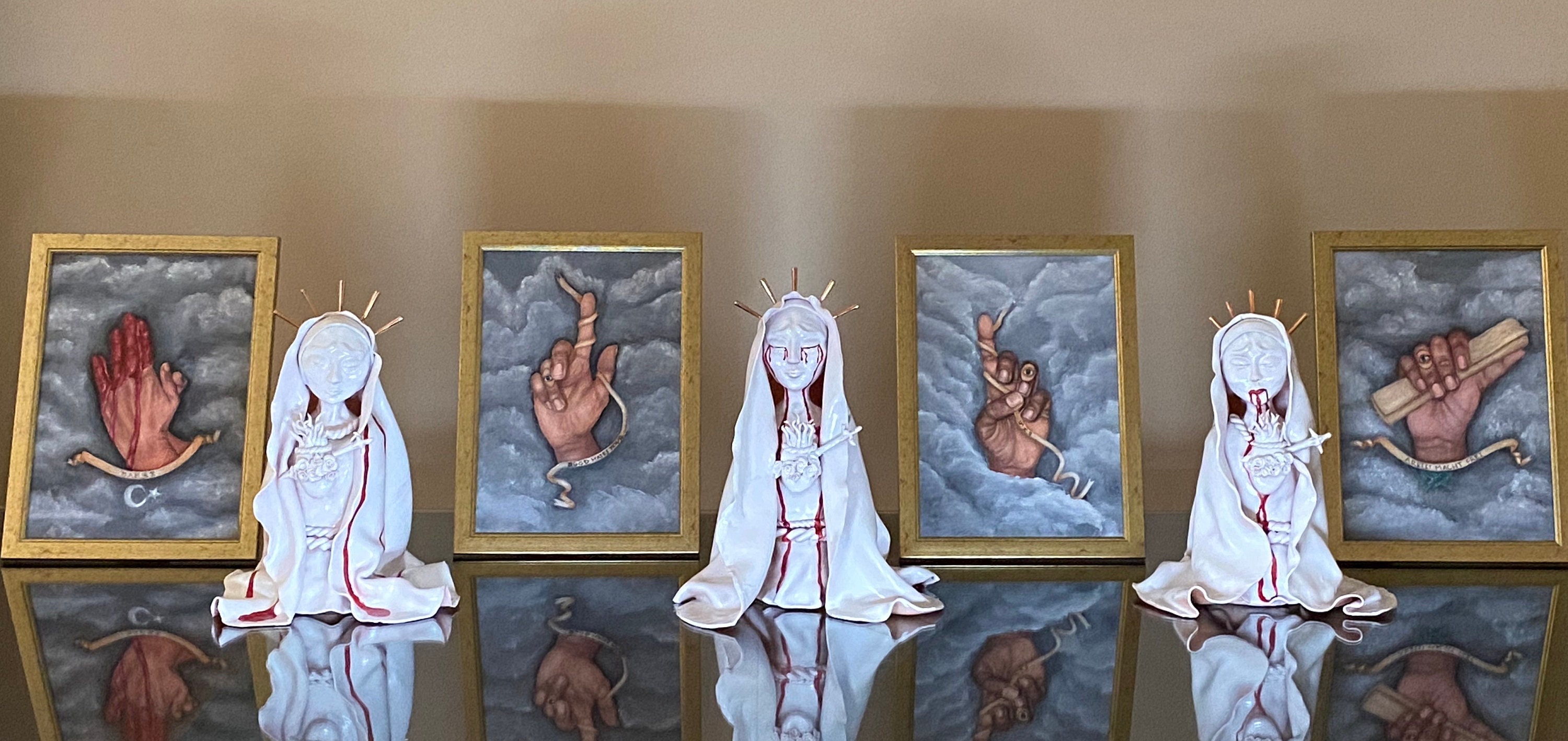 Veiled Vision of Grace, Sculpture of Mother Mary - Etsy