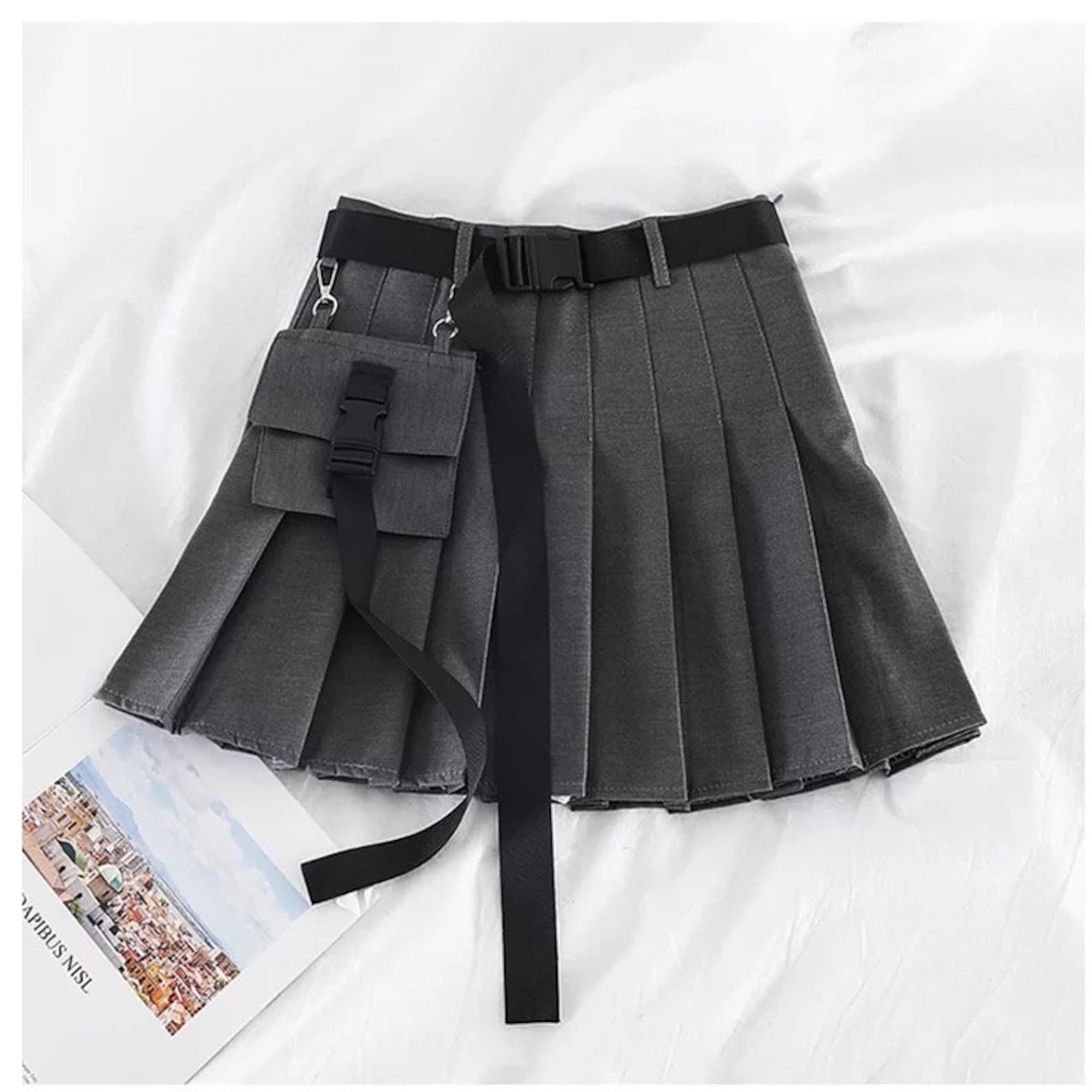 Streetwear Pleated Skirt Etsy