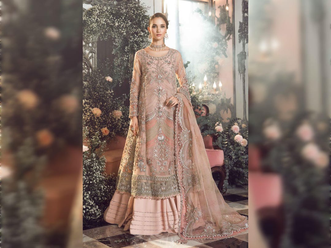 Custom Stitched Woman Sharara Dress | Woman Wedding Reception Dress ...