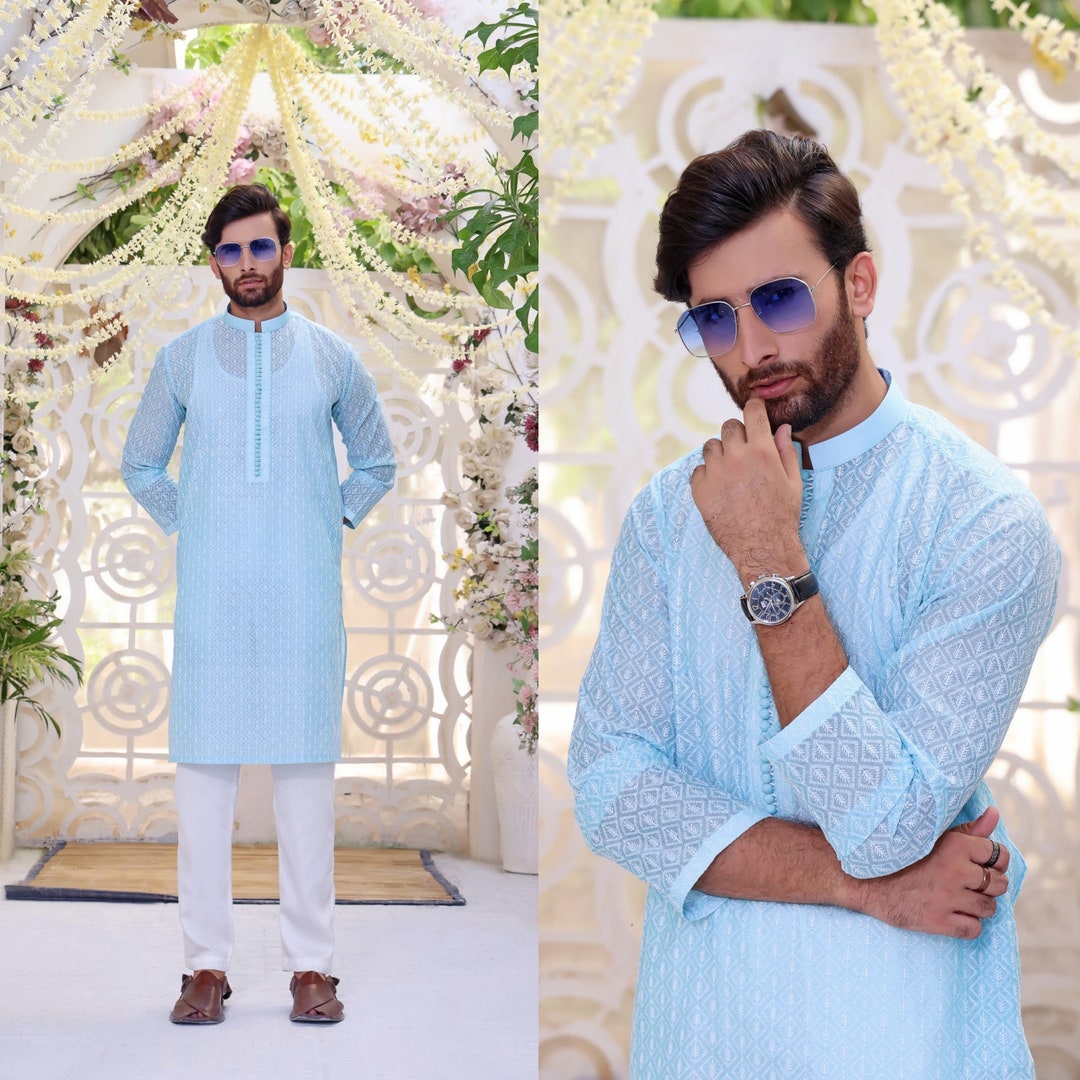 Mens Shalwar Kameez Handmade Pakistani Indian Style Mens - Etsy