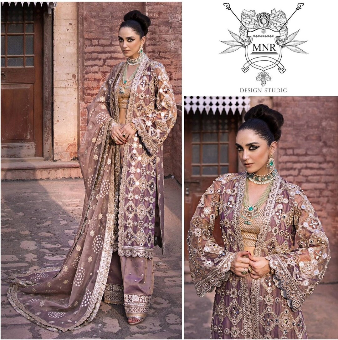 Custom Stitched Woman Wedding Shalwar Kameez Pakistani Wedding Dress ...