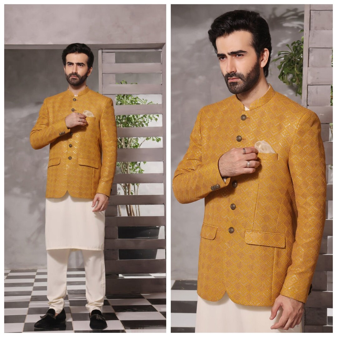 Mens Formal Prince Coat With Boski Kurta Pyjama Shalwar - Etsy