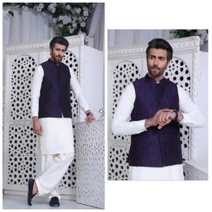 Off-white Classic Mens Waistcoat | Handmade Pakistani Mens Waistcoat ...