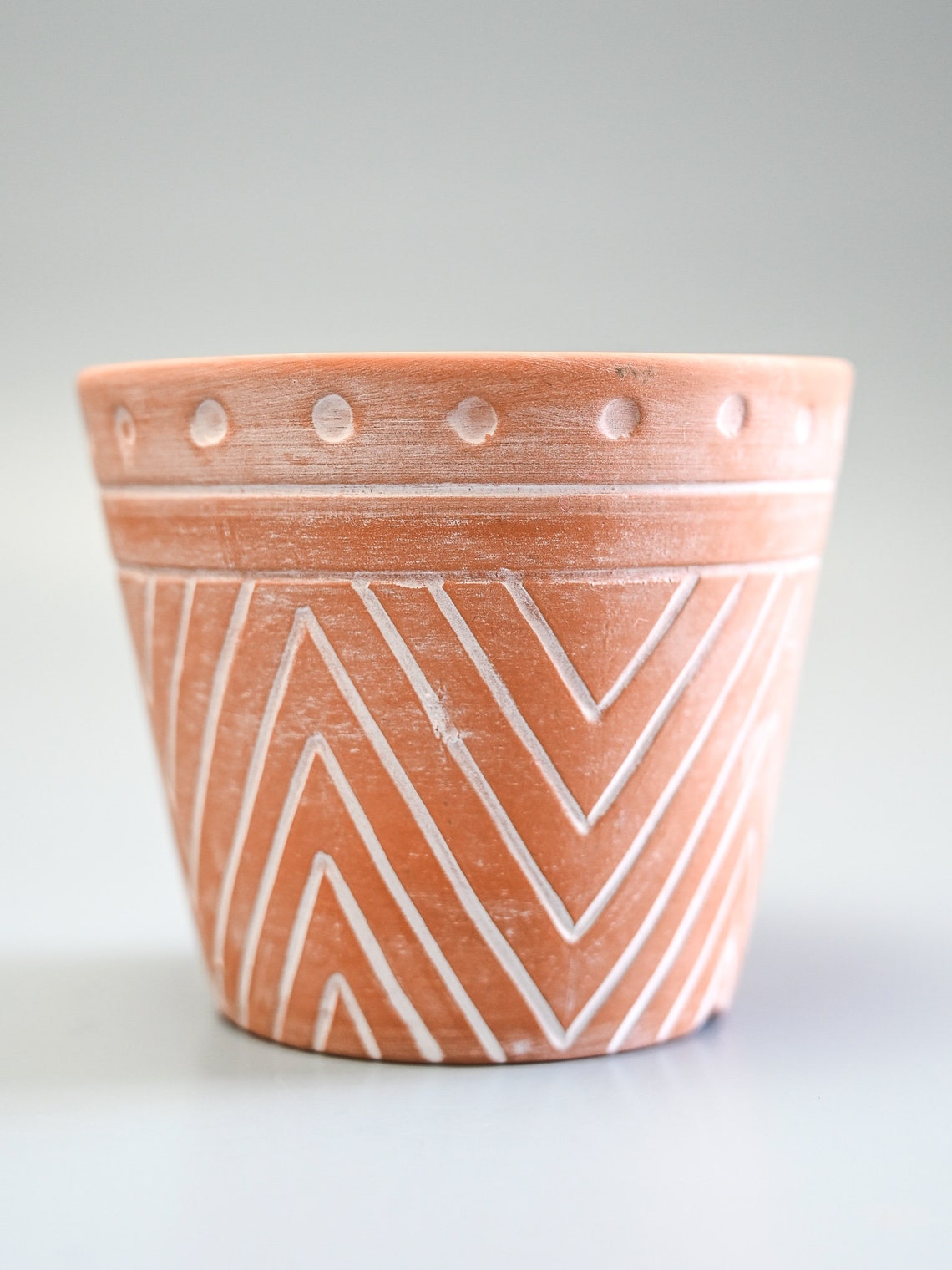 Aztec Terracotta Plant Pot Aztec Home Western Home Boho - Etsy