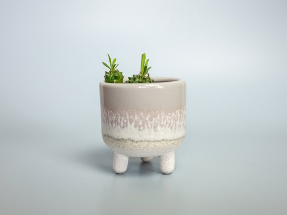 Fun Plant Pot Funky Pot Grey Plant Pot Ombre Plant Pot - Etsy
